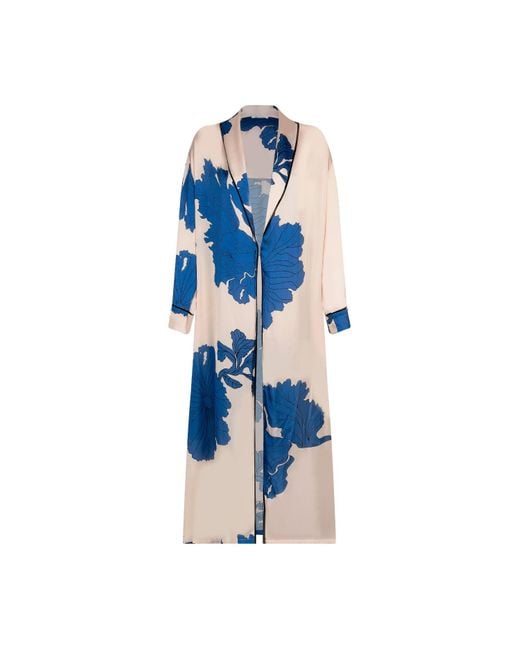 X Intima Shawl Collar Dressing Gown in Blue | Lyst