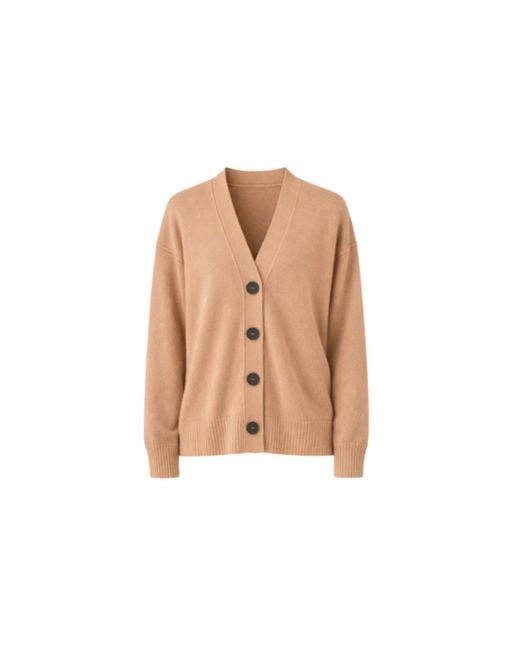 Nuvv Collection Button Front Long Sleeve Fine Wool Cardigan Italianwool ...