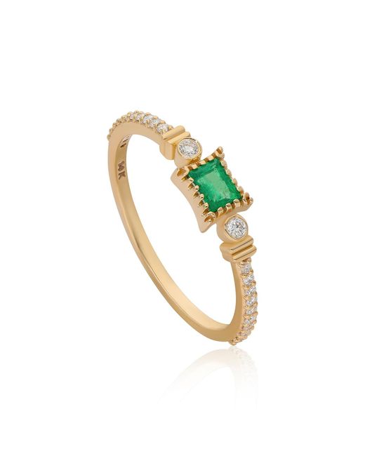 The Jewelz 14K Emeralds Julius Siren Ring in Metallic | Lyst