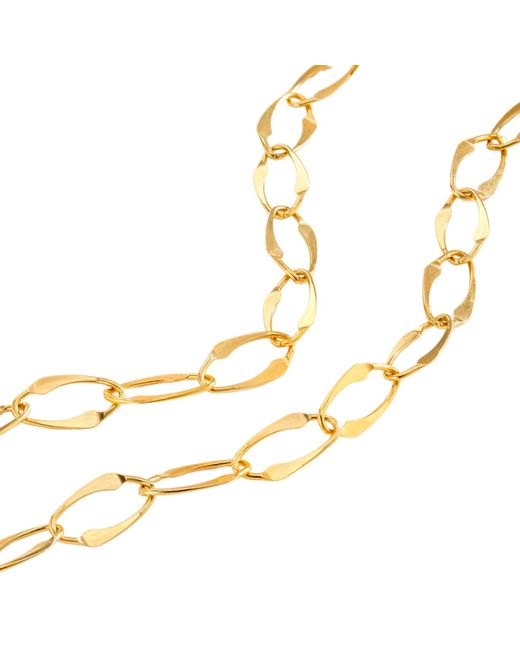 Posh Totty Designs Large Hammered Link Chain Necklace in Metallic | Lyst