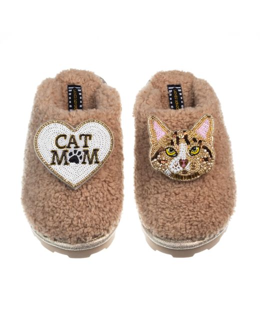 Laines London Neutrals Teddy Closed Toe Slippers With Tabby The Ginger ...