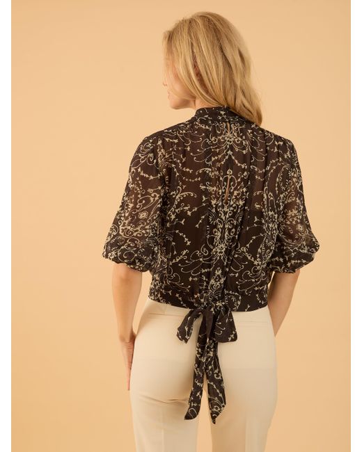 Rose & Nancy Freya Print Blouse in Black | Lyst