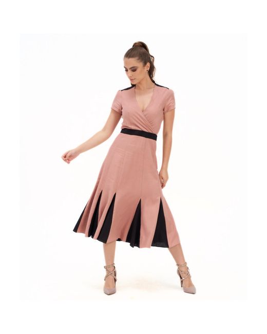 Deer You ' / / Lillian Lushing Dress With Fluted Godet Panels in Pink ...