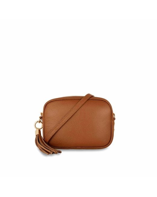 Apatchy London The Tassel Tan Leather Crossbody Bag in Brown | Lyst