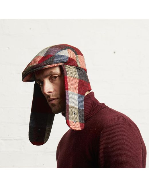 Dasmarca Hats Blake Sunset Tweed Checks Italian Deerstalker Cap in ...