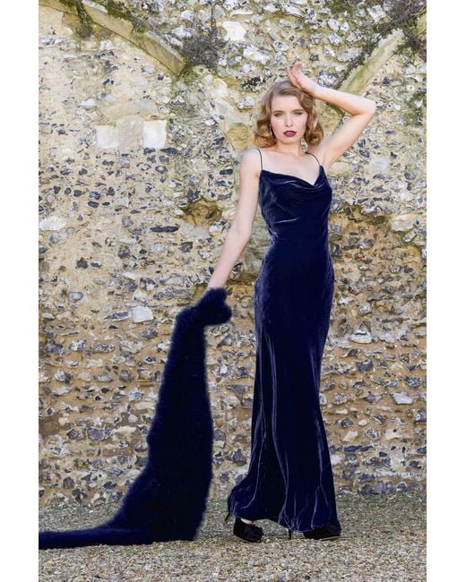 Pretty Eccentric Siren Maxi Dress in Blue | Lyst UK