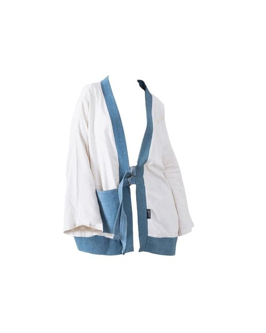Up-fuse Neutrals The Lnd Kimono in Blue | Lyst UK