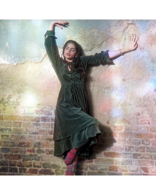 Solai Forest Nymph Dress in Green | Lyst