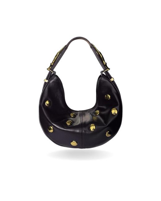 Indigolush Hobo Adjustable Hand Shaped Leather Bag Midi Studded in ...