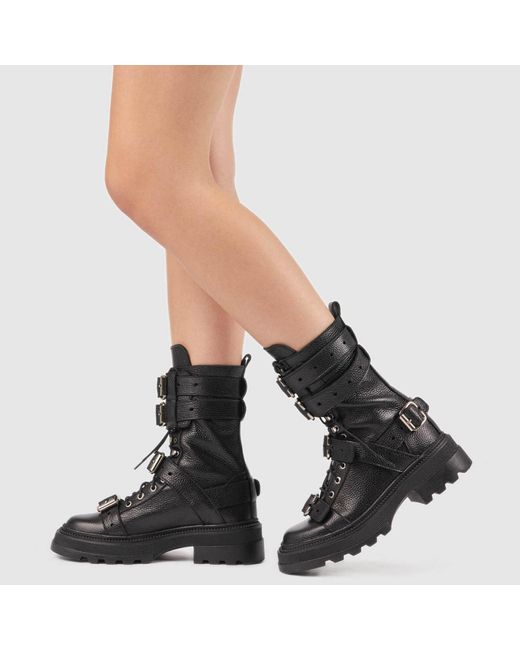 Moja Eros Leather Boots in Black | Lyst