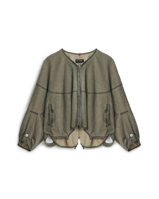 Nocturne Neutrals Asymmetrical Cut Jacket in Green | Lyst