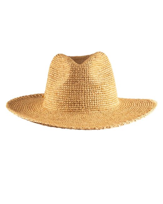 Shaded the Label Neutrals Colona Natural Straw Fedora Hat | Lyst