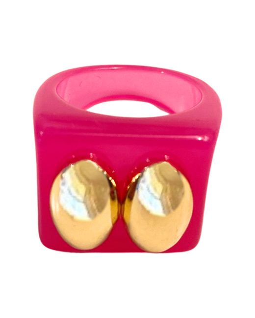Smith & Co. Jewel Design Double Twin Ring in Pink | Lyst