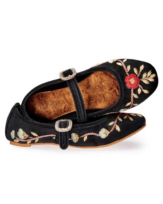 Fuchsia Shoes Paradise Mary Jane in Black | Lyst UK