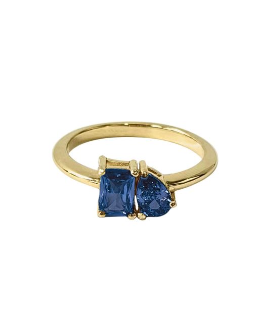 Belinda Jewelz Toi Et Moi Sapphire Birthstone Ring in Blue | Lyst UK