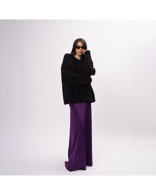 BLUZAT Satin Maxi Skirt in Purple | Lyst UK