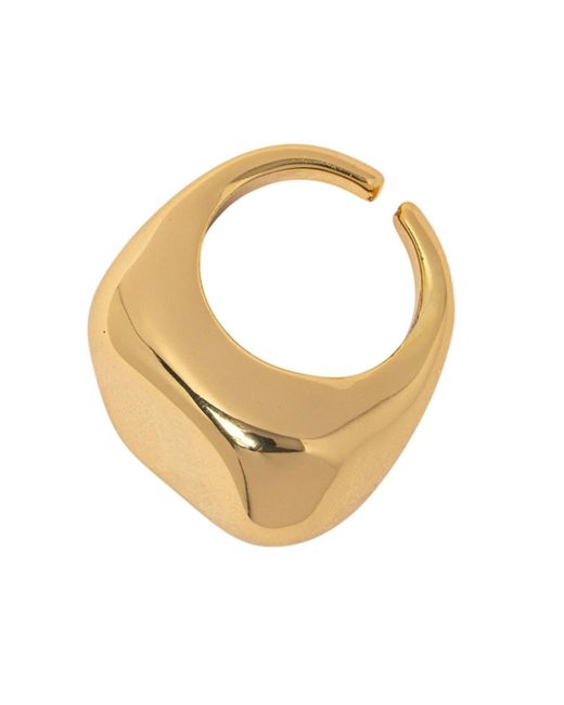 Uchi and Soto Nami Hammered Ring in Metallic | Lyst