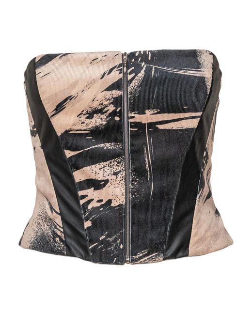 ARTISTA Amber Printed Corset in Black | Lyst UK