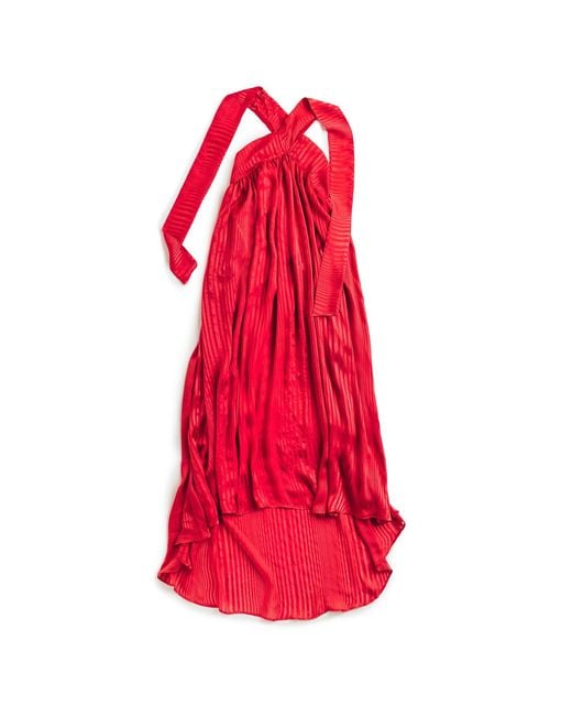 MIONÈ Limited Edition Transparent Silk Beach Dress in Red | Lyst UK