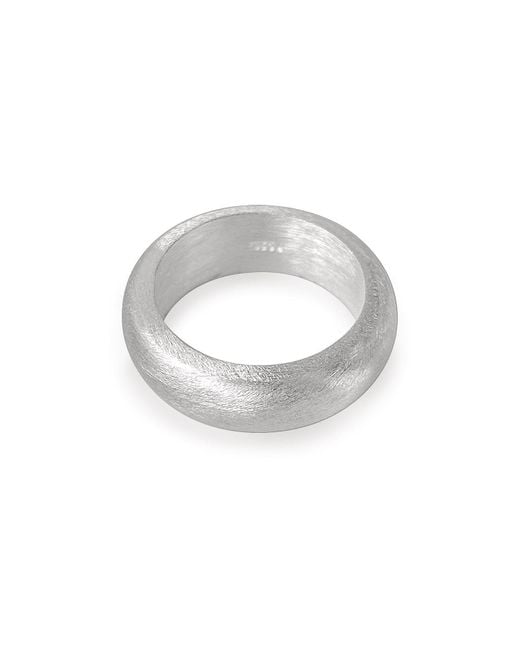 Cote Cache Cóté Caché Classic Matte Bold Band Ring in Metallic | Lyst UK