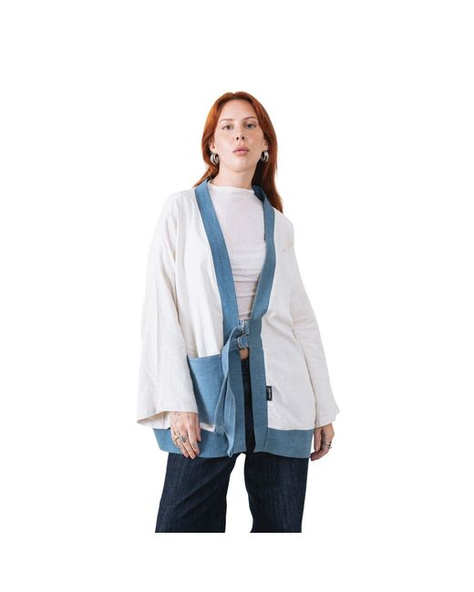 Up-fuse Neutrals The Lnd Kimono in Blue | Lyst UK