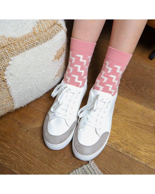 Peper Harow - Made in England Chelsea & Victoria Socks Two Pack in Pink ...
