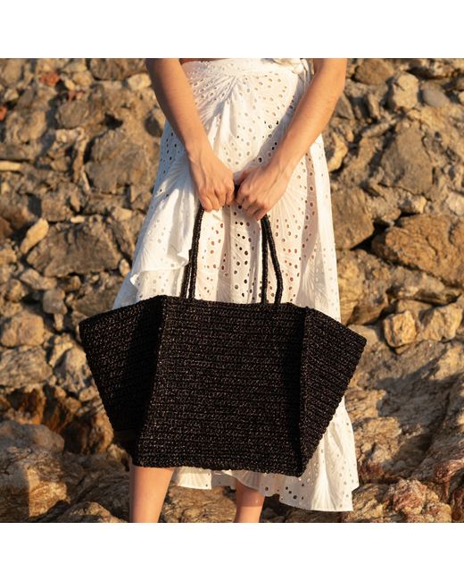 Amour Et Naturel Amber Bag in Black | Lyst