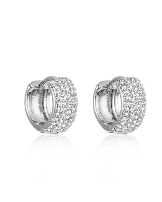 The Perfect Hoop The Sicily Hoop Pavé in Metallic | Lyst