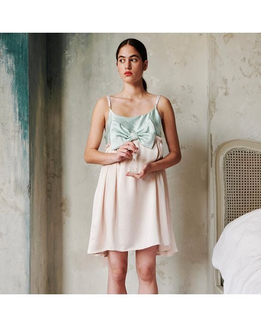 Lisa The Label Bow Belle Silk Slip Dress | Lyst