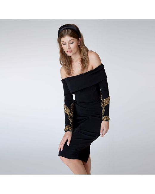 ALINA CERNĂTESCU Orsini Midi Dress With Long Sleeves Adorned With ...