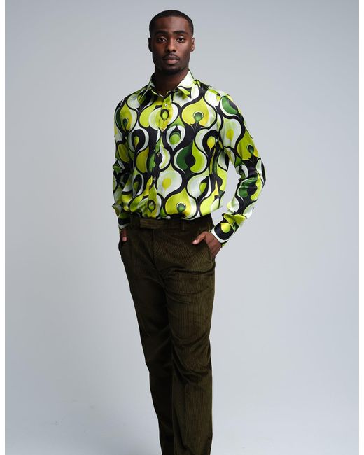 Gresham Blake Apples Silk Shirt in Green for Men | Lyst UK