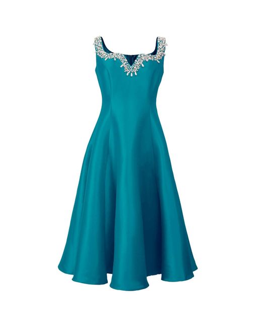 Smart and Joy Embellished Sweetheart Taffeta Cocktail Dress in Blue | Lyst