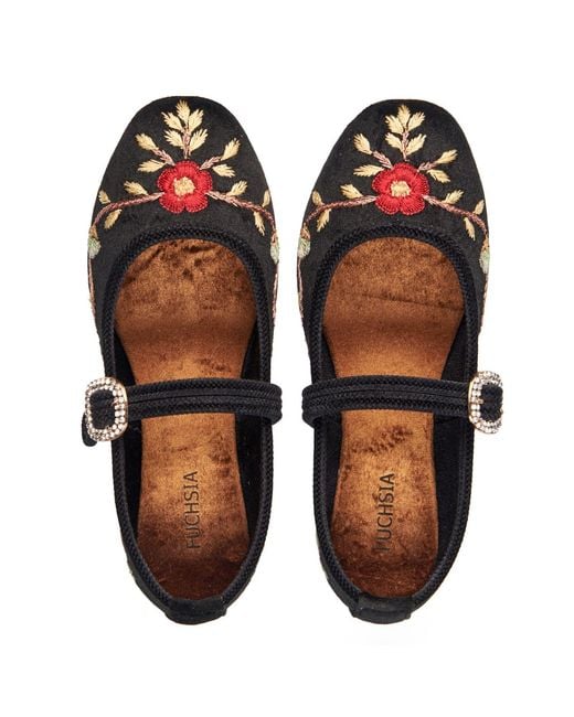 Fuchsia Shoes Paradise Mary Jane in Black | Lyst UK