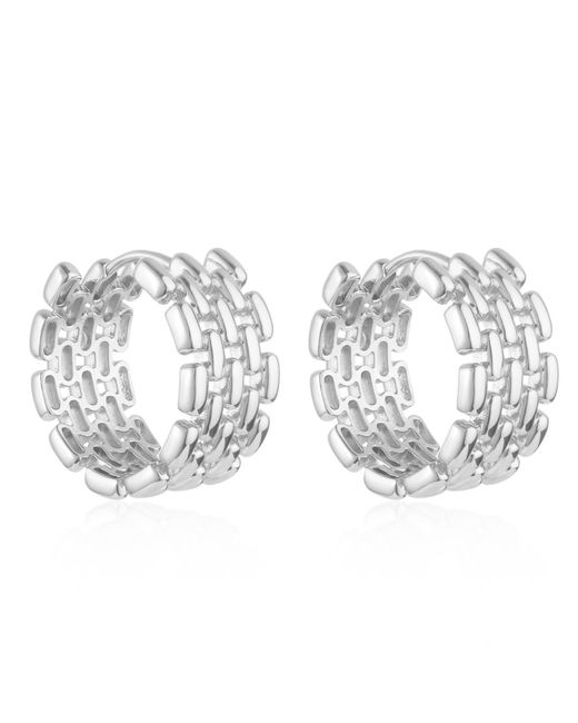 The Perfect Hoop The Geneva Hoop Sterling in Metallic | Lyst