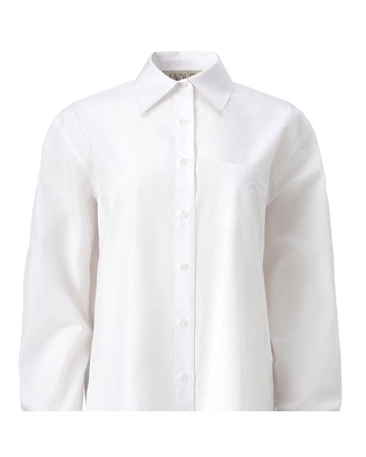 Mad&Len Coffee Confidence Oversized Shirt in White | Lyst UK