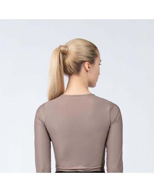 NUMBAT Neutrals Stella Swim Crop Top With Long Sleeves in Pink | Lyst