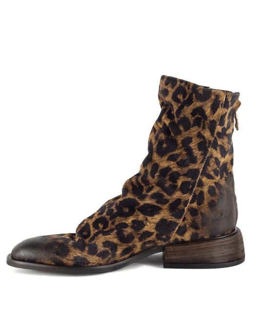 Keith Scarrott Shoes Este Leopard Suede Ankle Boot in Brown | Lyst UK