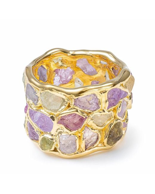 German Kabirski Elara Limited Edition Barrel Ring With Raw Fancy ...