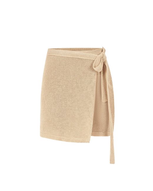SALANIDA Neutrals Mare 100% Linen Wrap Skirt Sand in Natural | Lyst UK