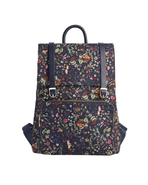 Fable England Printed Recycled Polyester Backpack in Blue | Lyst