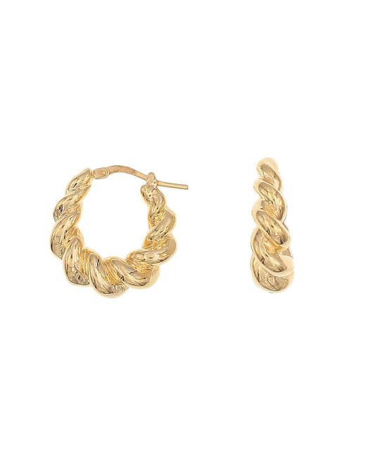 The Hoop Station Graduated Twist Hoop Earrings in Metallic | Lyst