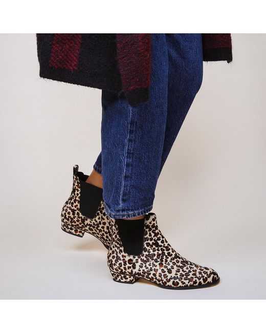 Alterre Neutrals / Leopard Chelsea Boot in Brown | Lyst