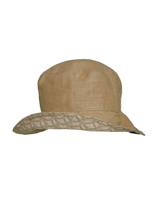 Selini Neutrals Moon Eye Reversible Linen-Blend Bucket Hat | Lyst