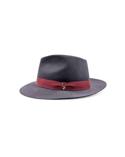 DORIA 1905 Storm Smooth Lapin Felt Drop Hat in Blue for Men | Lyst UK