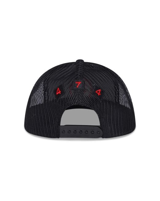 474 co Strip Circle 474 Logo Trucker Hat in Black for Men | Lyst