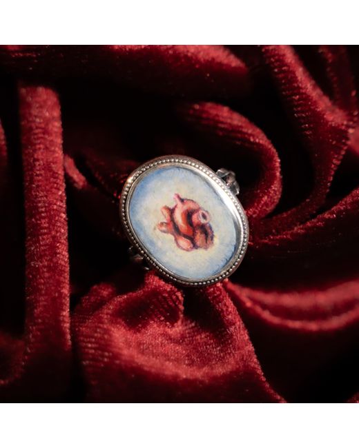 Anatolia Jewelry Anatomical Heart Hand-Painted Sterling Ring & Handmade ...