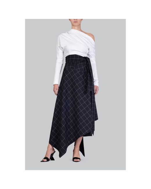 Meem Label Klum Wrap Skirt in Blue | Lyst UK