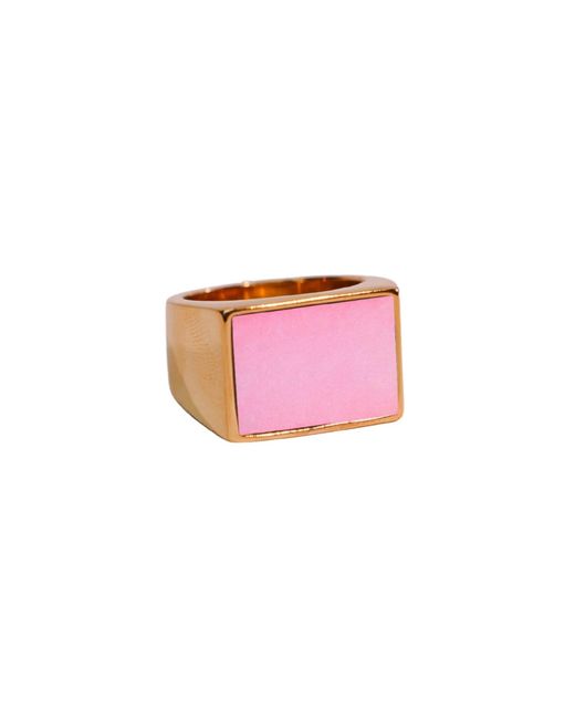 Middle Finger Flamingo Rose Stone Signet in Pink | Lyst UK