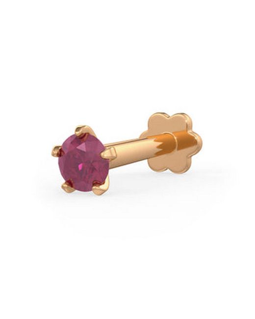 Cervin Blanc Rose Ruby Nose Pin Screwbacks Gemstones Piercings Stud in ...