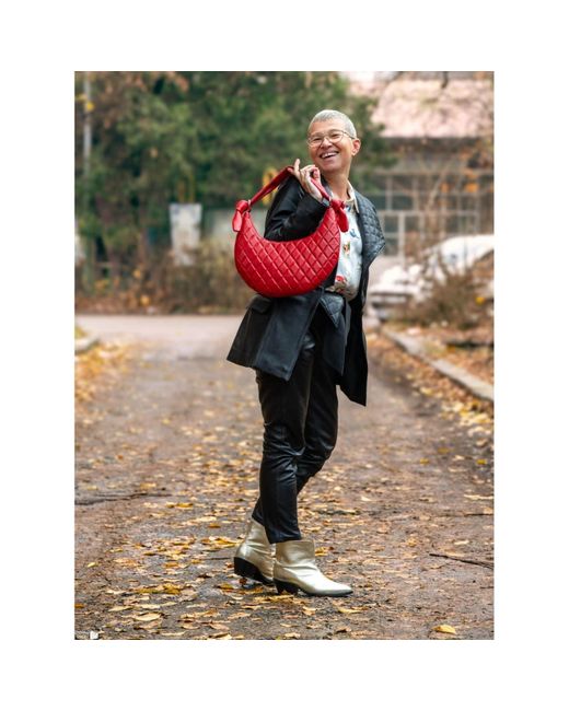 Laura Olaru Mara Quilted Leather Bag in Red | Lyst